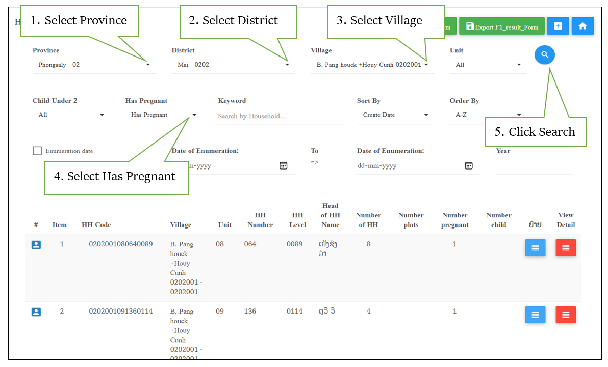 v If you want to add a family registration, click on the Add button ...